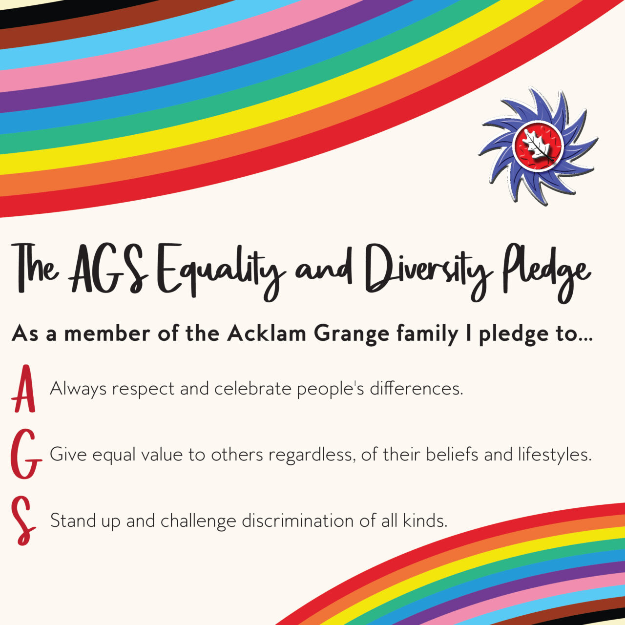 The AGS Equality & Diversity Pledge - Acklam Grange School